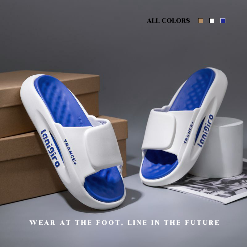 Sukky สินค้า แนะนำ 🎳รองเท้าแตะผู้ชายกันลื่นน้ำหนักเบาวัสดุพีวีซีสวมใส่ ...