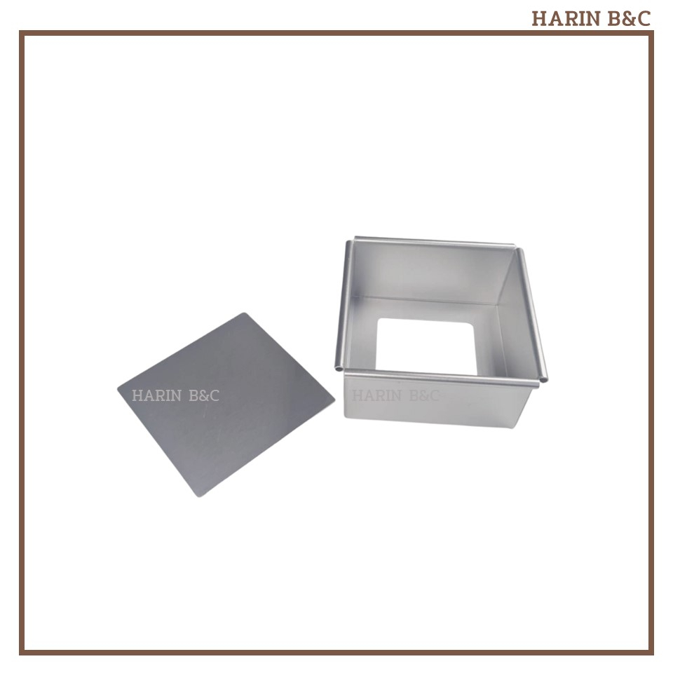 พิมพ์เค้ก สี่เหลี่ยม 4นิ้ว แบบถอดก้น / Aluminium Square 4 inch Cake Pan ...