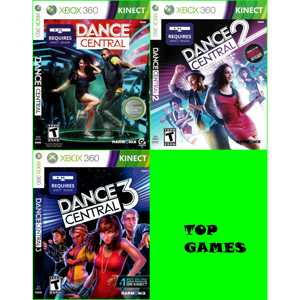 Dance Central 1-2-3 แผ่นเกม Xbox360 สำหลับเครื่องแปลงระบบ RGH/JTAC LT2 ...