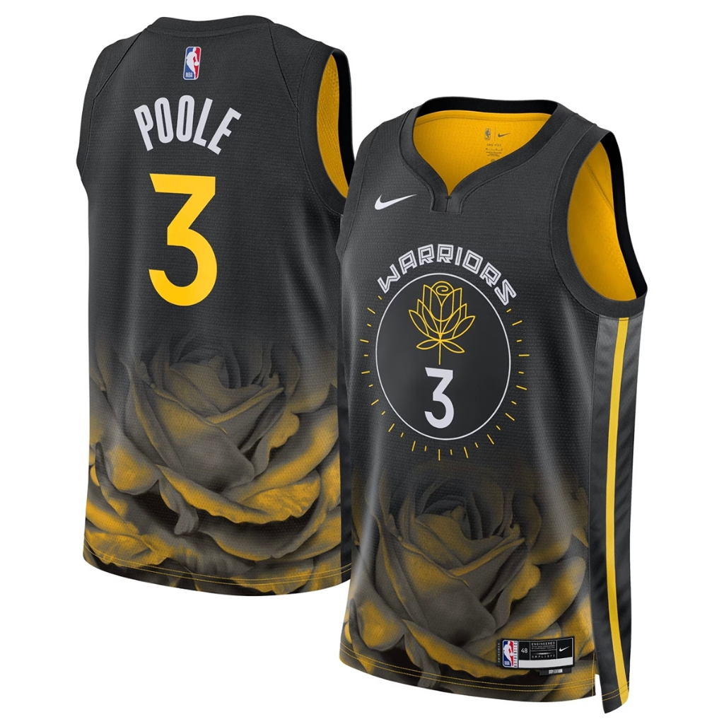 เสื้อบาสเกตบอล NBA พรีเมี่ยมดีที่สุด Jordan Poole ทีม Golden State ...