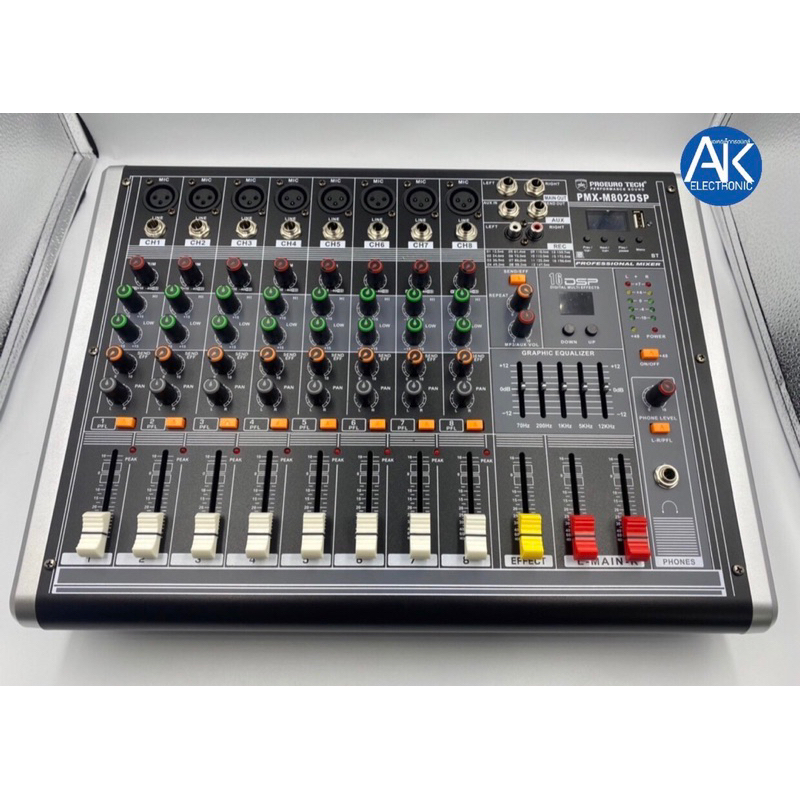 Proeurotech Pmx M802dsp Powermixer เพาเวอร์มิกเซอร์ 8 ช่อง พร้อมเอฟเฟค