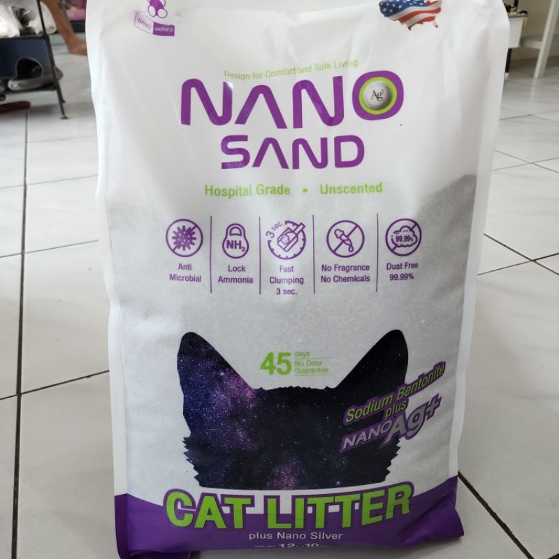 ทรายแมวNano sand 12L ดับกลิ่น กำจัดแบคทีเรียด้วยอนุภาคนาโน USA | Shopee ...
