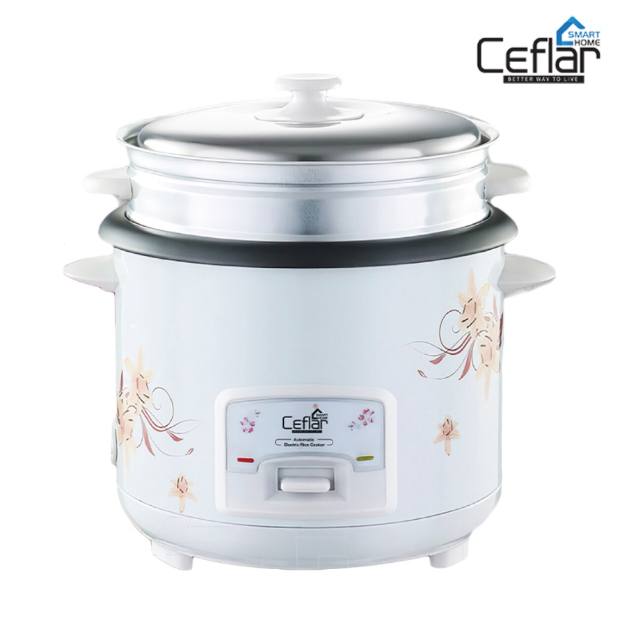 Ceflar หม้อ หุงข้าว พร้อมซึ้ง นึ่ง 1 ลิตร รุ่น CR-010 หม้อในเคลือบ หม้อหุงข้าวราคาถูก Rice ...