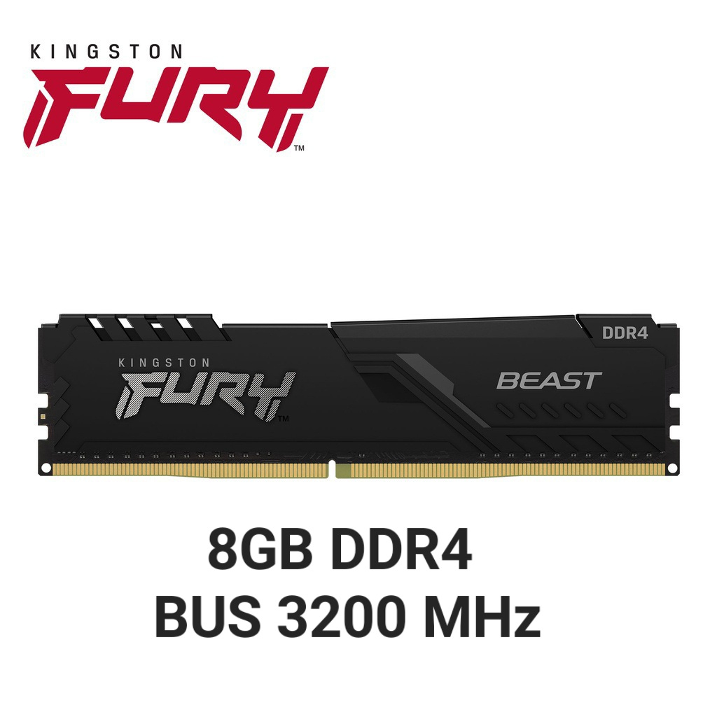 RAM PC 8GB (8GBx1) DDR4/3200 KINGSTON FURY BEAST(KF432C16BB/8) CL16 ประกันตลอดการใช้งาน | Shopee ...