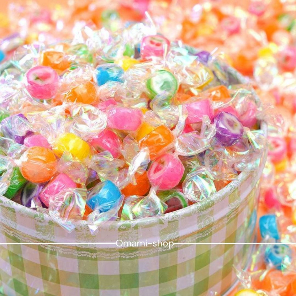 ลูกอมตัด 50-100 ชิ้น Mini Candy Crush handmade fruit ลูกอมตัด ลูกอมมินิ ...