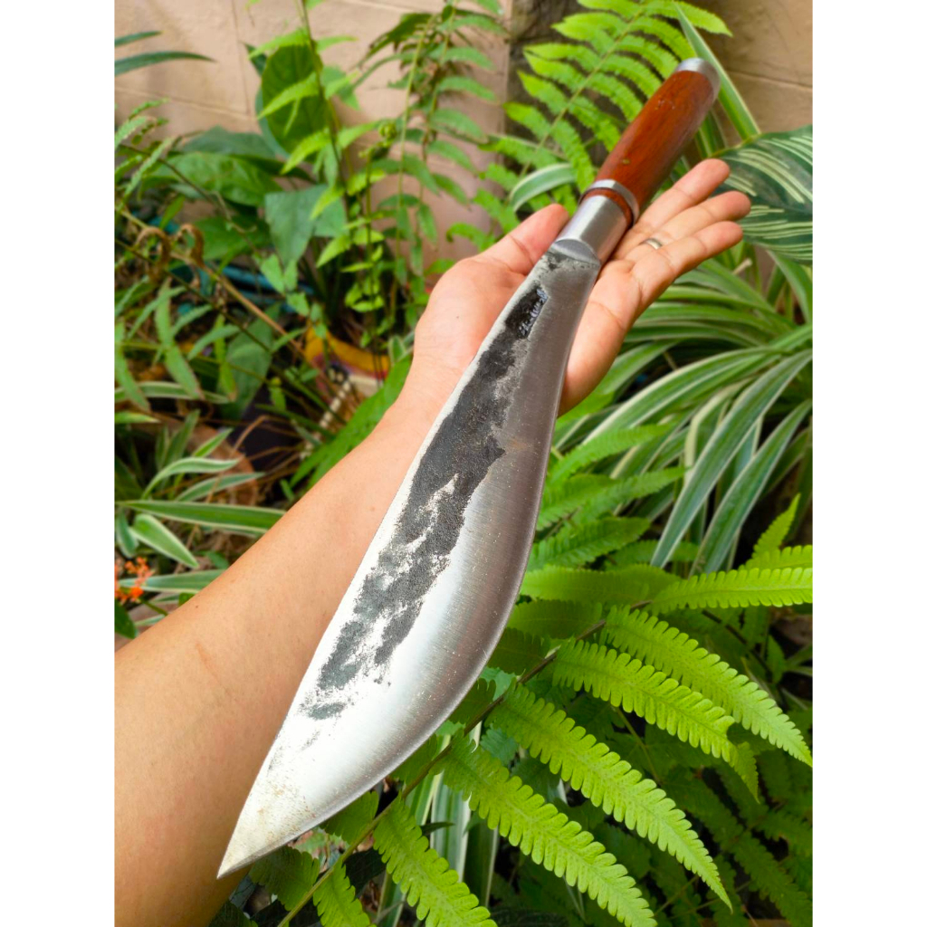 มีดเหน็บ อีเหน็บ (E-Nep) มีดมาเชเต้ มีดใบตาย มีดเดินป่า มีดแคมป์ 10.9”sup9 ผิวไฟ ด้ามประดู่ คอ ...