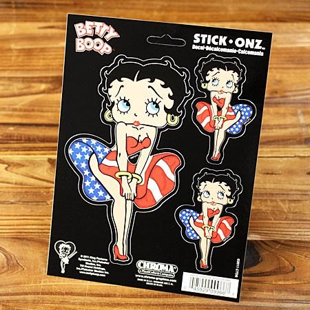STICK-ONZ Decal Betty Boop American Flag [DA9966] | Shopee Thailand
