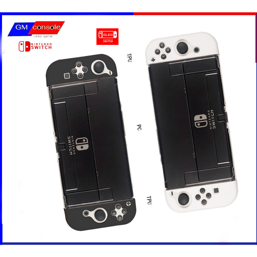 Nintendo switchOLED ใหม่ แบบยางนิ่ม tpu+เคสกลางแบบใส pc สำหรับ Nintendo switch oled | Shopee ...