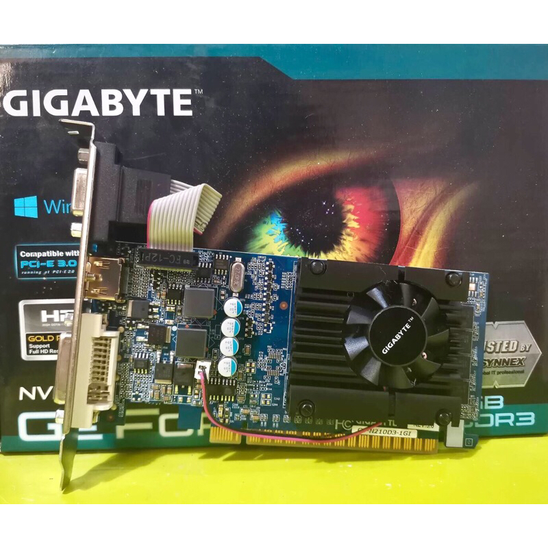 การ์ดจอ Gigabyte รุ่น Nvidia GeForce GT210 1GB DDR3 (no box) | Shopee ...