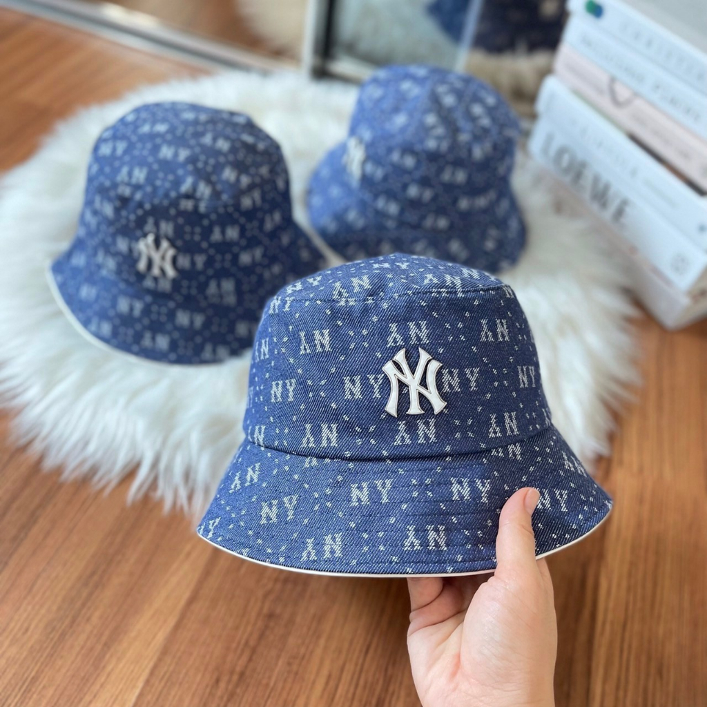 หมวก Bucket MLB Denim Dia Monogram Bucket Hat 2 สี | Shopee Thailand