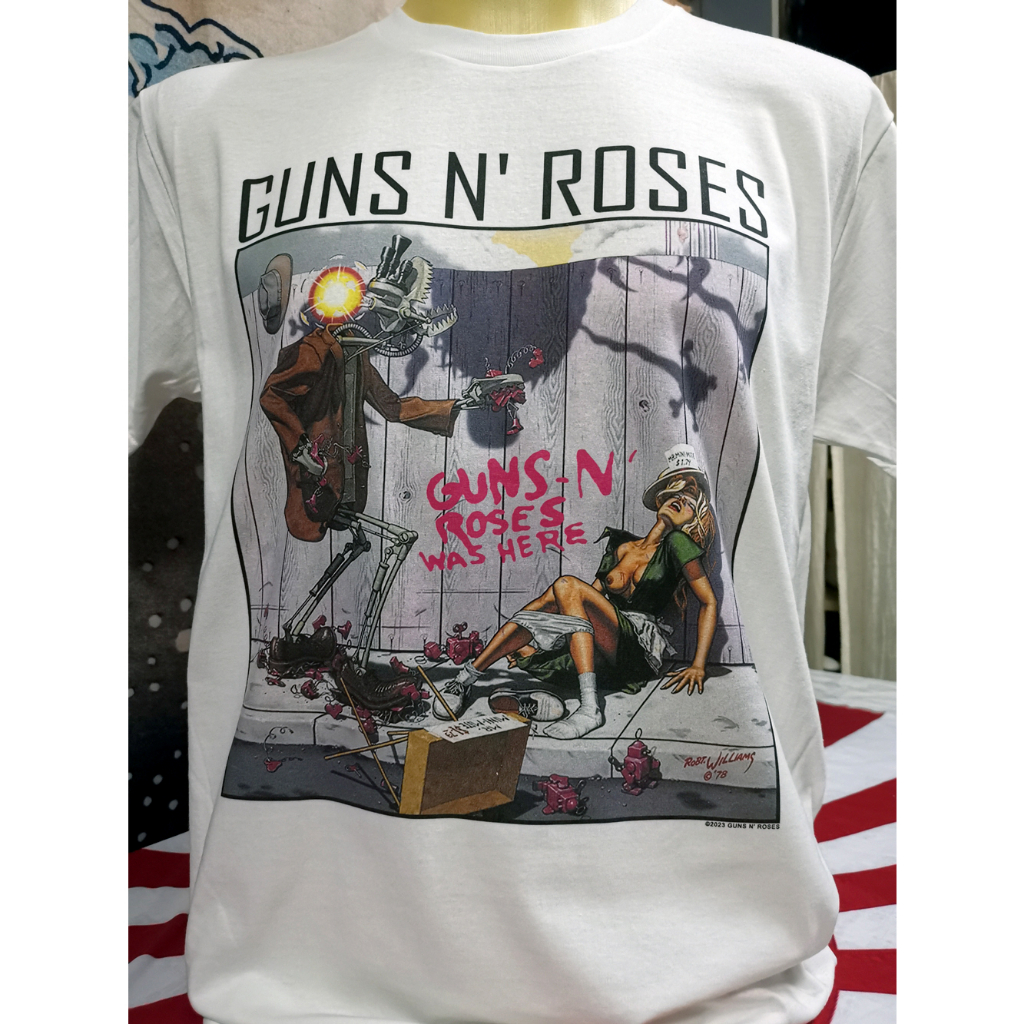 เสื้อวงนำเข้า Guns N' Roses Was Here Axl Rose Slash Don't Cry November ...