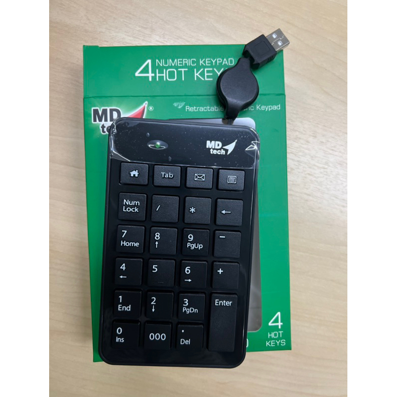 USB NUMERIC KEYPAD MD TECH รุ่น PT-982 แป้นตัวเลขรุ่นเก็บสายได้ ...