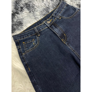 กางเกงยีนส์กระบอกเล็กเอวสูงผ้ายืด รหัส B80 (2233) | Shopee Thailand