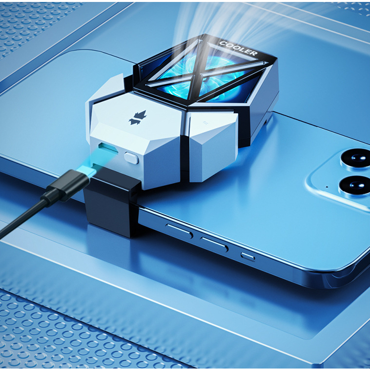 DY08 พัดลมระบายความร้อนมือถือ (มี 2 รุ่น) มีแบตในตัว Cooler Cooling พัด ...