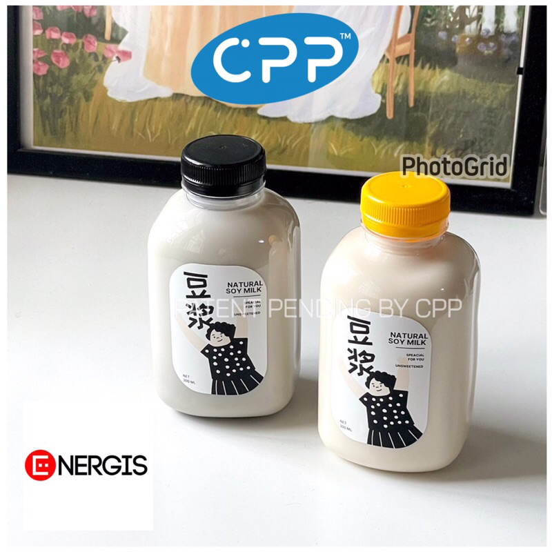 แบบใหม่ ไม่ซ้ำใคร ขวดพลาสติก PET 300cc / 300 ml ทรง NORI (โนริ) สไตล์ไต้หวัน ปากกว้าง 34 mm ...