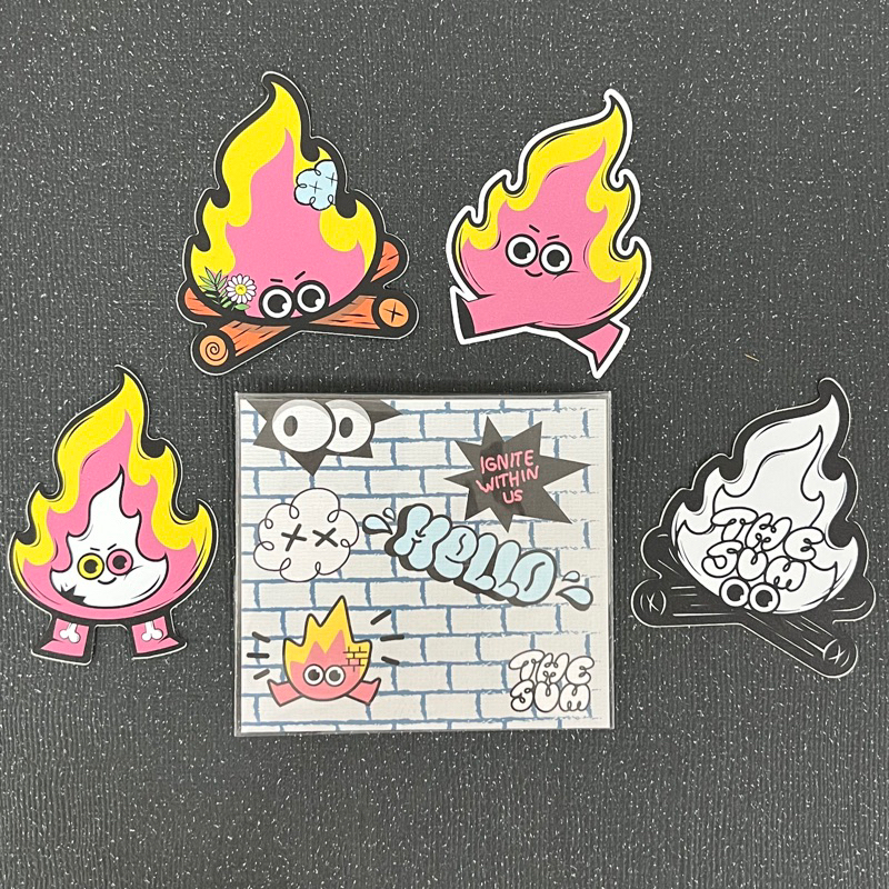 Set สติ๊กเกอร์ FIRE FRIEND by THE JUM | Shopee Thailand