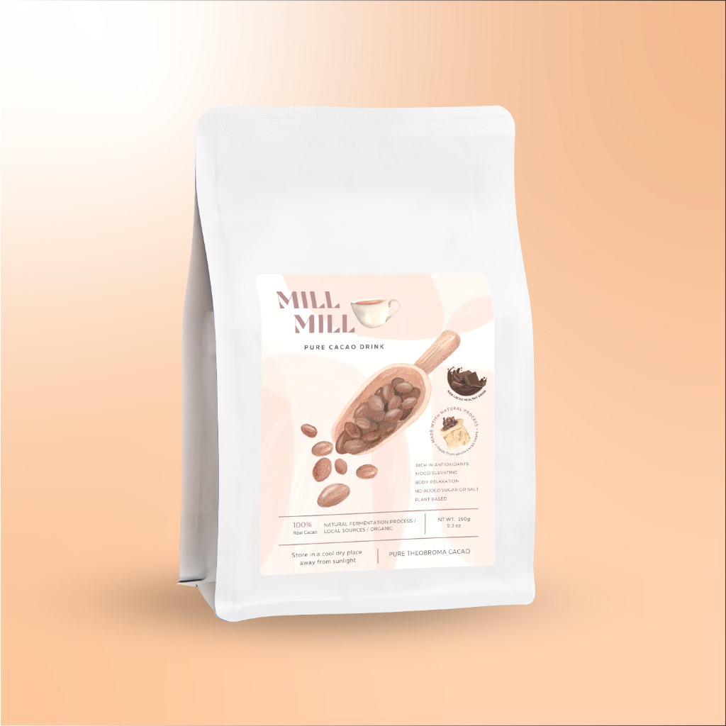 Mill Mill Pure Cacao คาเคา บาร์ ชงดื่ม คาเคาบริสุทธิ์ ไม่ผ่านความร้อนสูง 100% เพื่อสุขภาพ โกโก้ ...