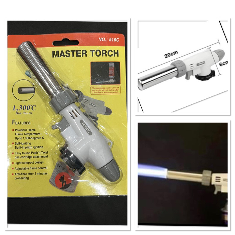 หัวพ่นแก๊ส พ่นไฟหัวยิงแก๊ส MASTER TORCH WS-516 Cเป็นหัวเป่าเบริ์นอาหารของแท้ อย่างดี | Shopee ...