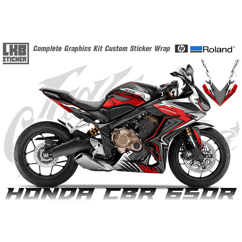 สติ๊กเกอร์แต่งลายรถ Honda Cbr 650R 2019 - 2023 ลาย LKB RACING V.1 ...
