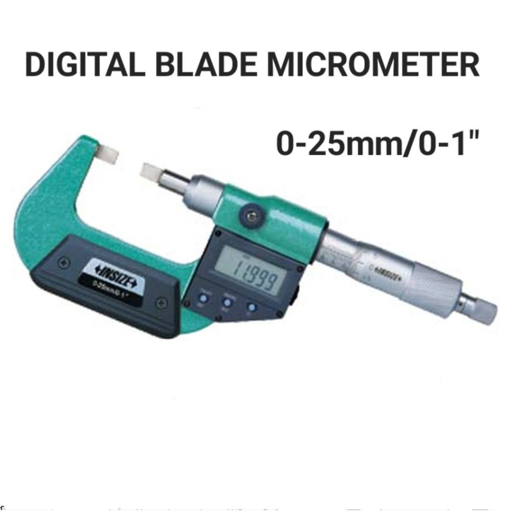 ไมโครมิเตอร์ ดิจิตอล 0-25mm/0-1" Digital Blade Micrometer INSIZE อินไซส์ 3532-25BA | Shopee Thailand