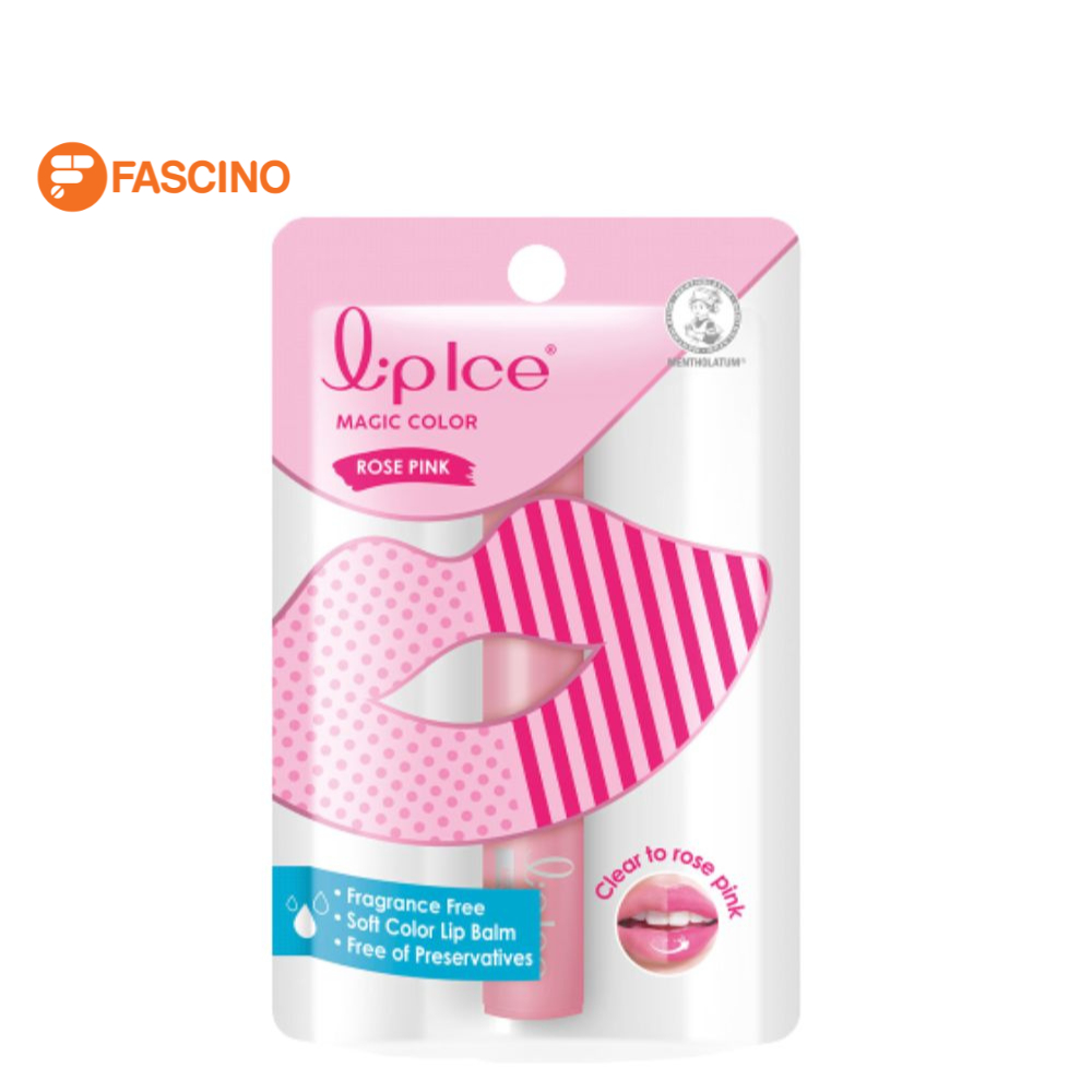 Mentholatum Lipice Magic Color ลิปบาล์มสีโรสพิงค์ ชุ่มชื่นยาวนาน 10 ชม. ...