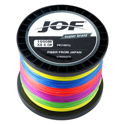 JOF X8 1000M JOF 1000เมตร 8เส้น PE สายการประมงถักซุปเปอร์แข็งแกร่ง 500เมตร PE สายถักเส้นตกปลา ...