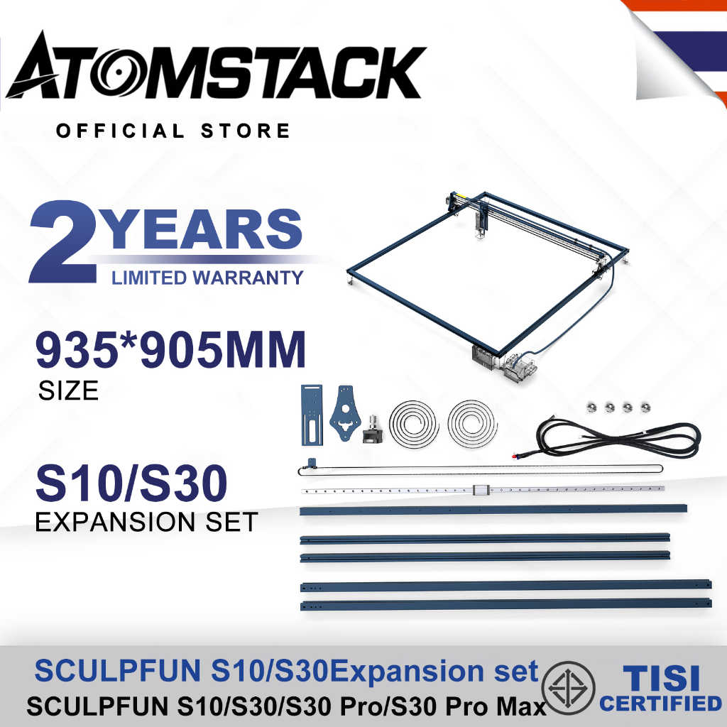Atomstack แกะสลักพื้นที่ขยายเพลาชุดสําหรับ Sculpfun S10/S30/S30 Pro/S30 Pro Max 935x905 มม. ...