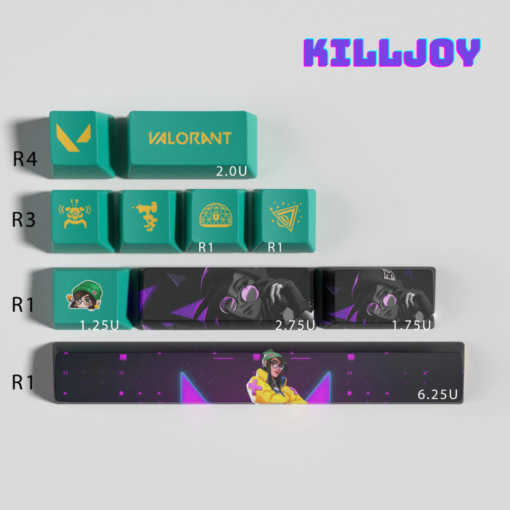 (พร้อมส่งจากไทย) Valorant Keycap คีย์แคป ปุ่มกดคีย์บอร์ด 10 keys OEM ...