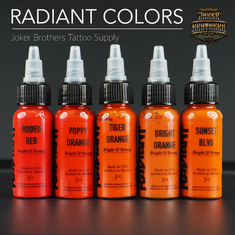 หมึกสัก RADIANT COLORS Made in USA เฉดสีเเดง/ส้ม | Shopee Thailand