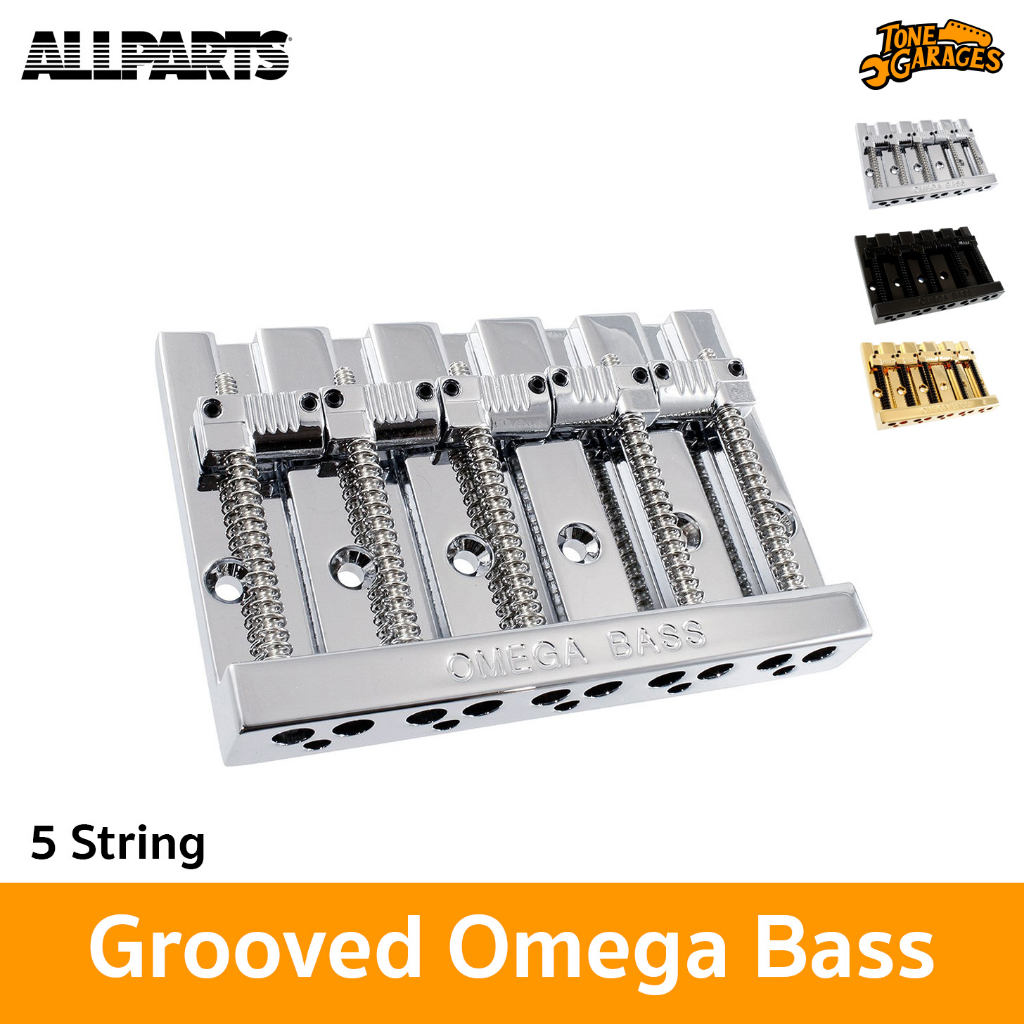 Allparts 5-String Grooved Omega Bass Bridge หย่องเบส 5 สาย มีร่องฟัน | Shopee Thailand