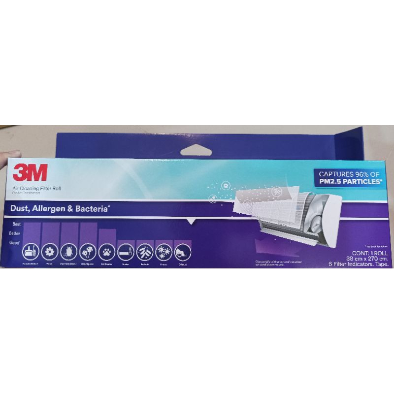 ฟิลเตอร์ 3M แผ่นดักจับสิ่งแปลกปลอมในอากาศแบบม้วน 3M DUST ALLERGEN AND ...