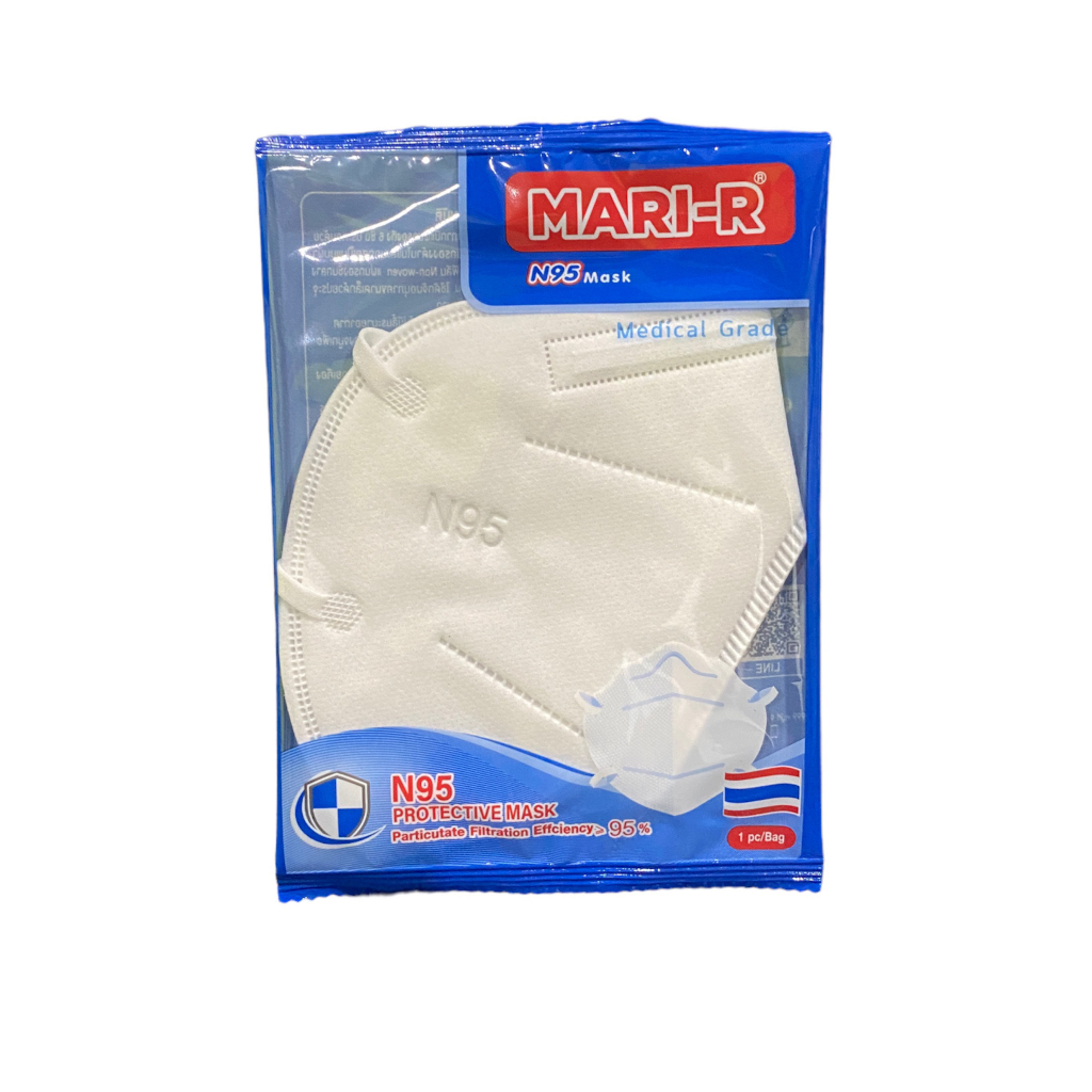 Mari-R N95 Mask แบบเป็นชิ้นกรองหนา6ชั้น | Shopee Thailand
