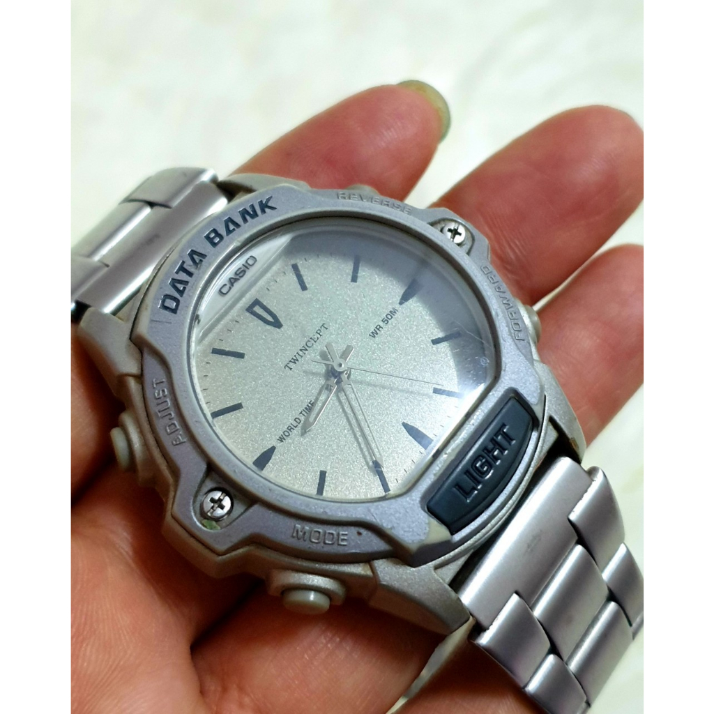 นาฬิกาวินเทจ Casio ABX-23 Mod.2358 Twincept Databank World Time Japan ...