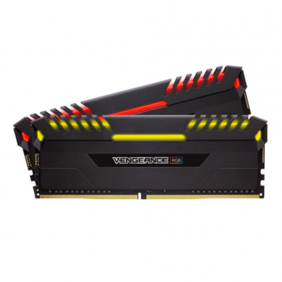 16GB (8GBx2) DDR4/3000 RAM PC (แรมพีซี) CORSAIR VENGEANCE RGB (BLACK ...