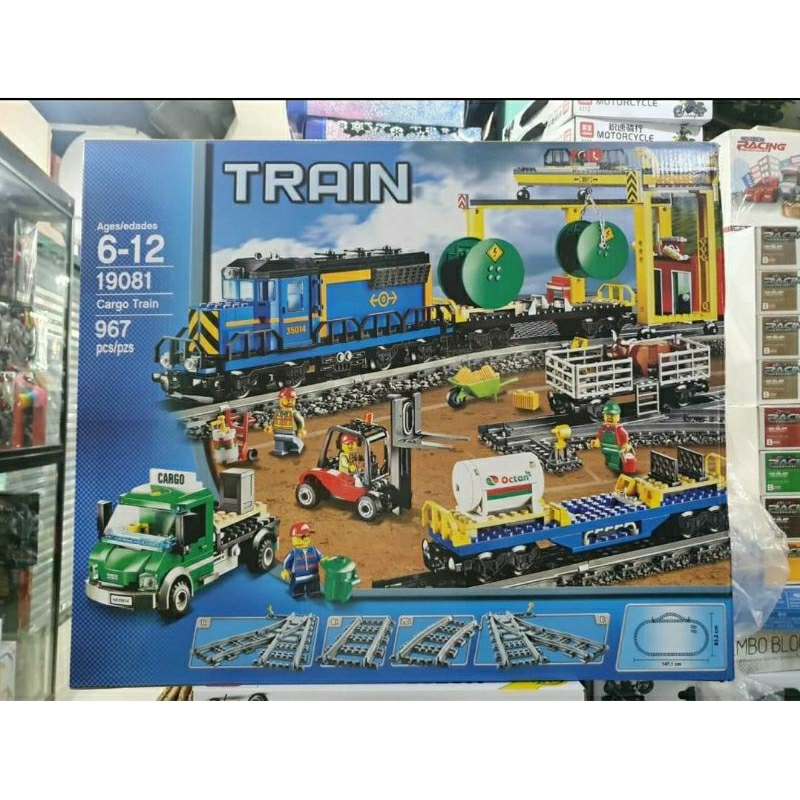 ตัวต่อเลโกจีน Train NO.19081 ชุด Cargo Train ขนส่งรถไฟคาร์โก้ จำนวน 967 ...