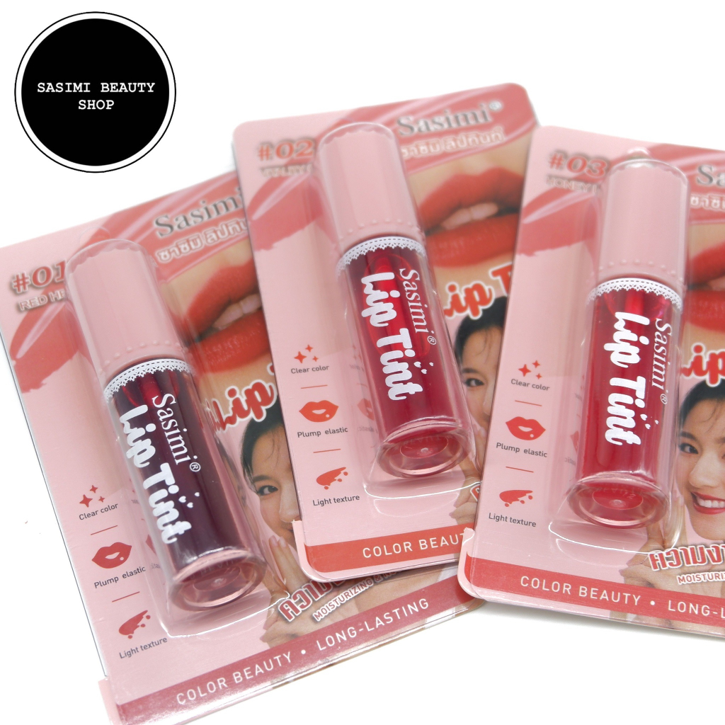 SASIMI Lip Tint ซาซิมิ ลิปทินต์ สีสวย ติดทนนาน | Shopee Thailand