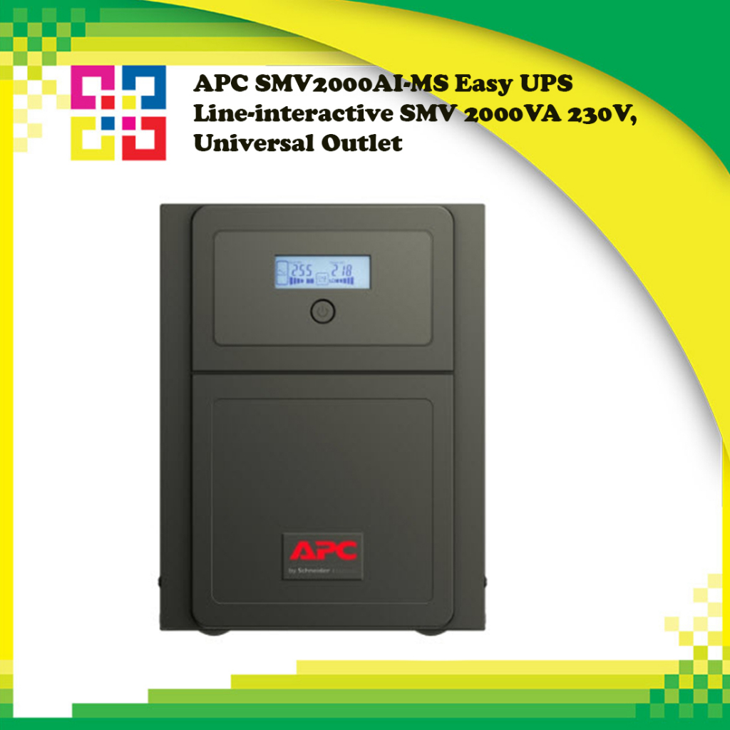 APC SMV2000AI-MS Easy UPS Line-interactive SMV 2000VA 230V, Universal Outlet | Shopee Thailand