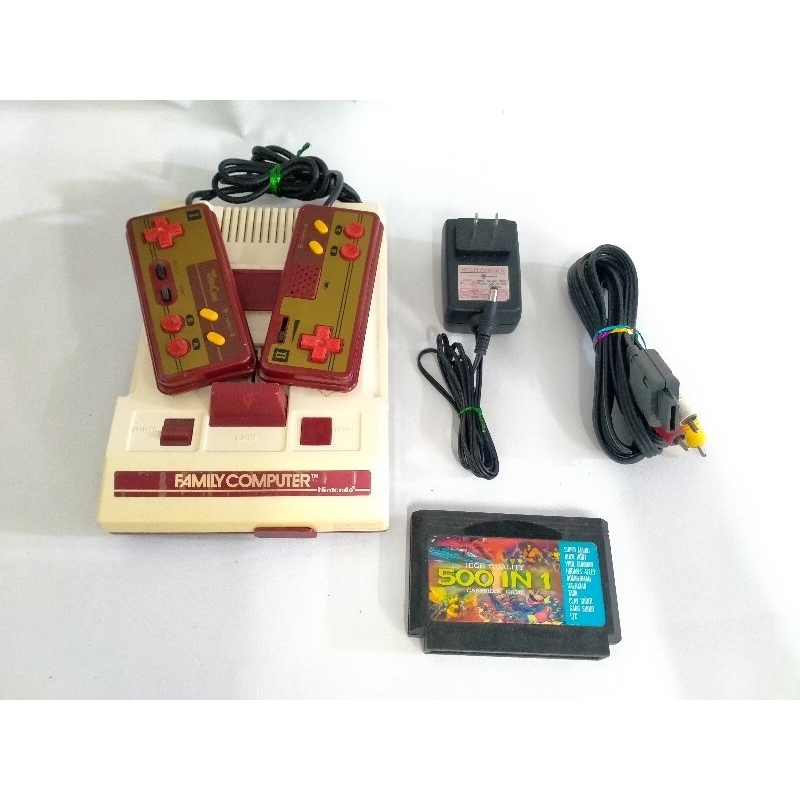 Famicom จอยเม็ดถั่ว ระบบ AV SFC หม้อแปลงไฟไทยพร้อม ตลับเกมรวม 500 in 1 ...
