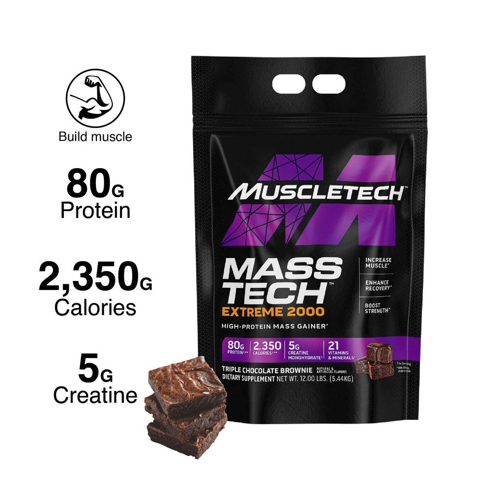 Muscletech Mass Tech Extreme 2000 12lb - เวย์โปรตีนเพิ่มน้ำหนักและ ...