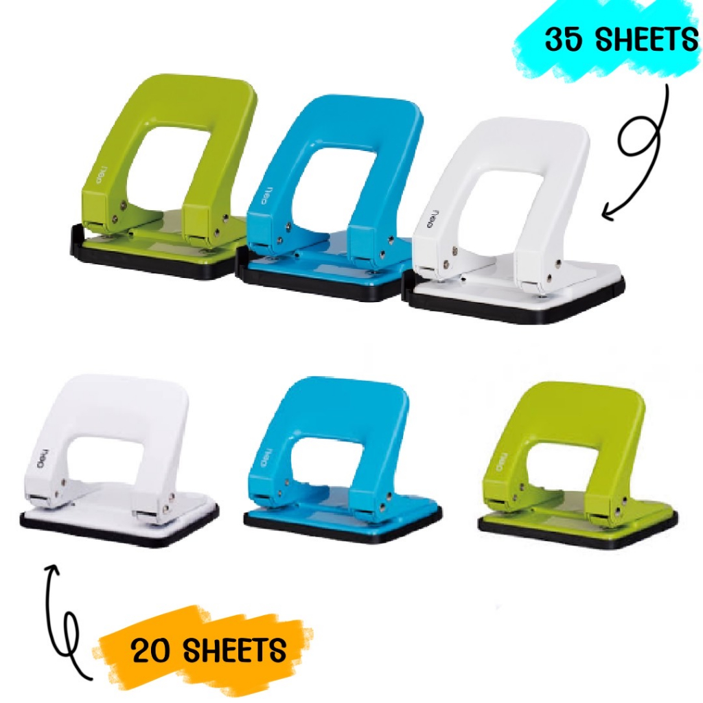 เครื่องเจาะกระดาษ 20-30 แผ่น Deli 2-Hole Punch 0137/ 0138 2-Hole Punch ...