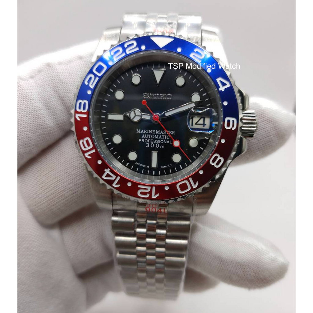 Seiko Mod Pepsi GMT Master Jubilee | Shopee Thailand