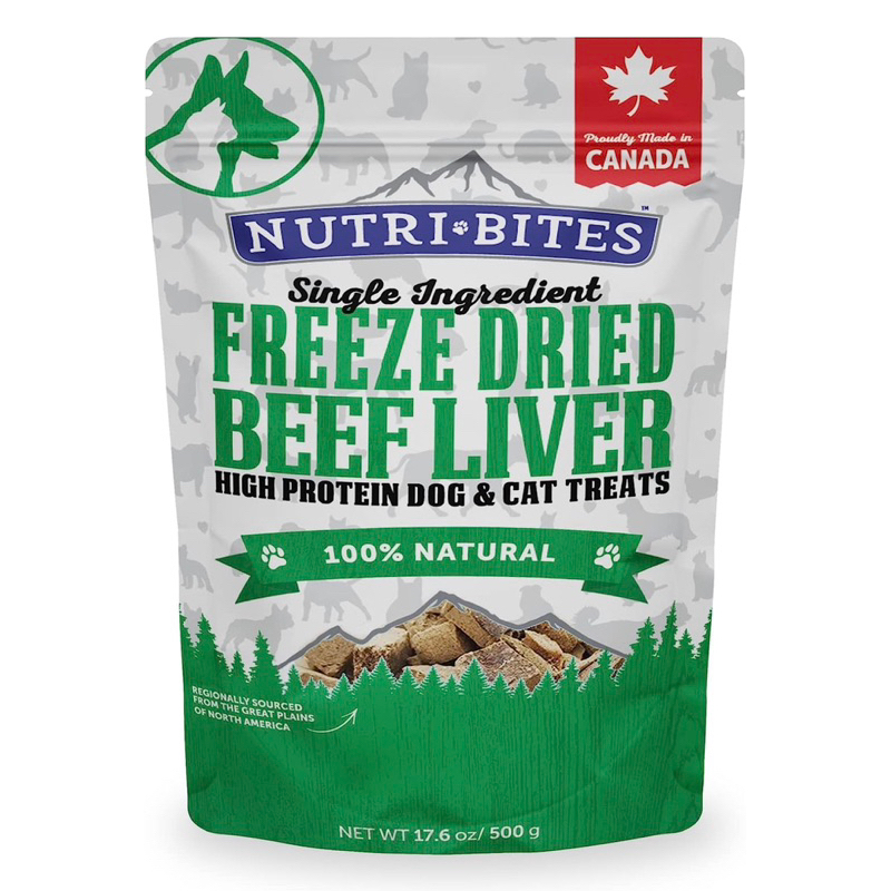 (ตับวัว 500 g ) Nutri Bites Beef Liver Pets Treats Freeze Dried Premium ...