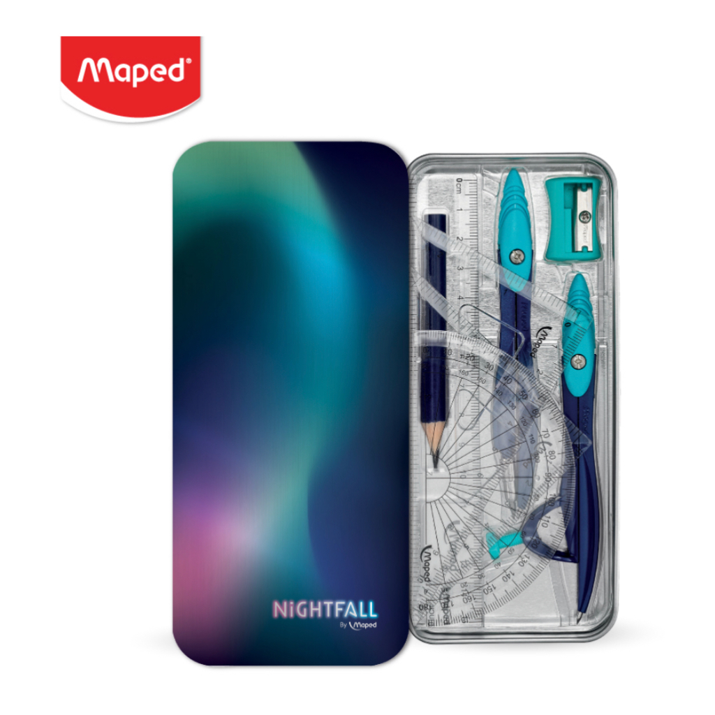 Maped nightfall 9P TC/193115 I ชุดวงเวียน เรขาคณิต 9 ชิ้น | Shopee Thailand