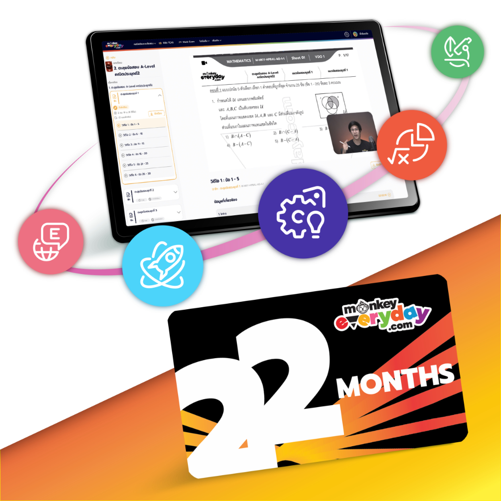 (22 เดือน) คอร์สเรียน MonkeyEveryday เรียนได้ทุกวิชา ไม่จำกัดชั่วโมง **ซื้อเรียบร้อยแล้วทักแชท ...