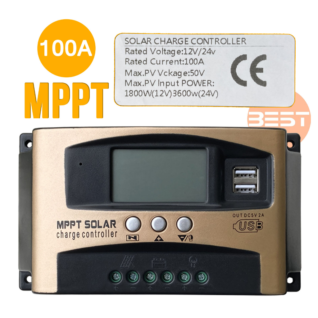 mppt solar charger controlle 30/60แอมป์/100A ชาร์จเจอร์ 12v24v ชาจเจอร์ ...