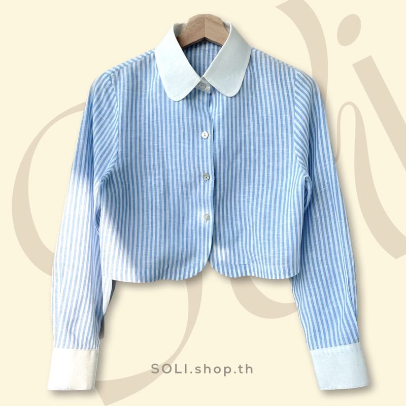 Preppy stripe cropped | Shopee Thailand