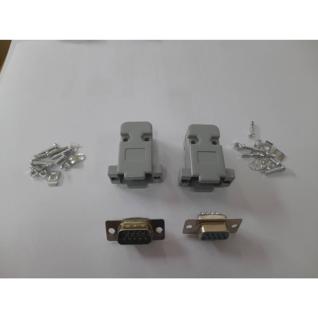 ชุดหัวประกอบ DB-9 DB9 RS232 Male Female Connector with socket D-Sub 9 ...