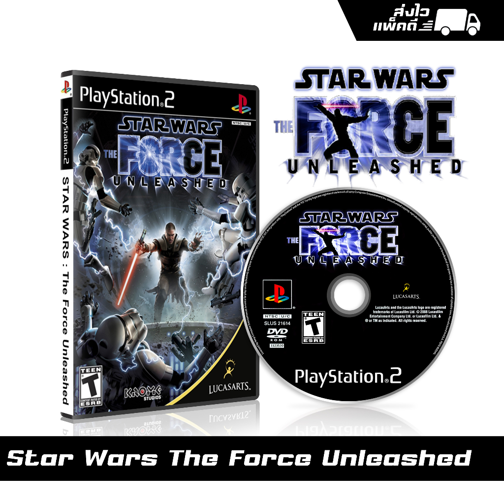 แผ่นเกม PS2 Star Wars The Force Unleashed (english) สกรีนแผ่น พร้อมปก ...
