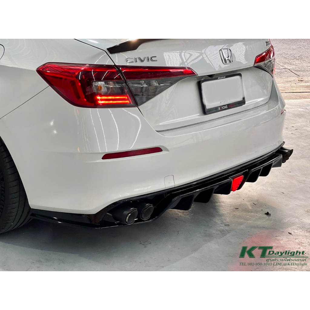 Honda civic FE Diffuser แถมฟรีท่อคู่และไฟLED | Shopee Thailand