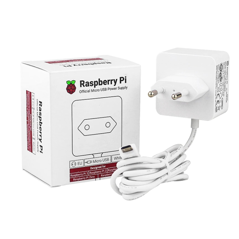 Official RPi 12.5W (5V/2.5A) PSU microB EU Plug-White | Shopee Thailand